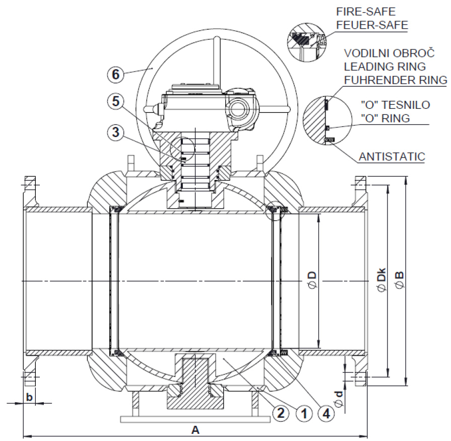 Krogelne pipe za plin, nafto in naftne derivate: Krogelna pipa KPV-G ...