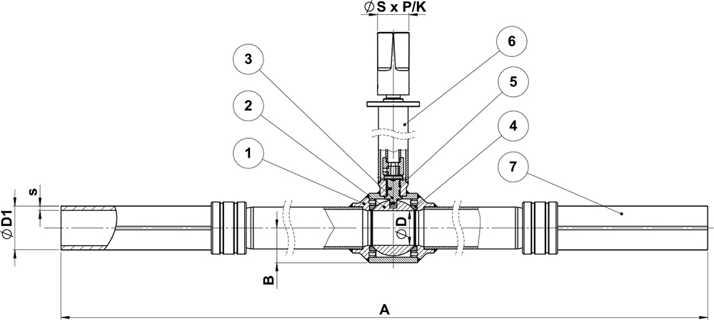 Krogelne pipe za plin, nafto in naftne derivate: Krogelna pipa KPV-G ...