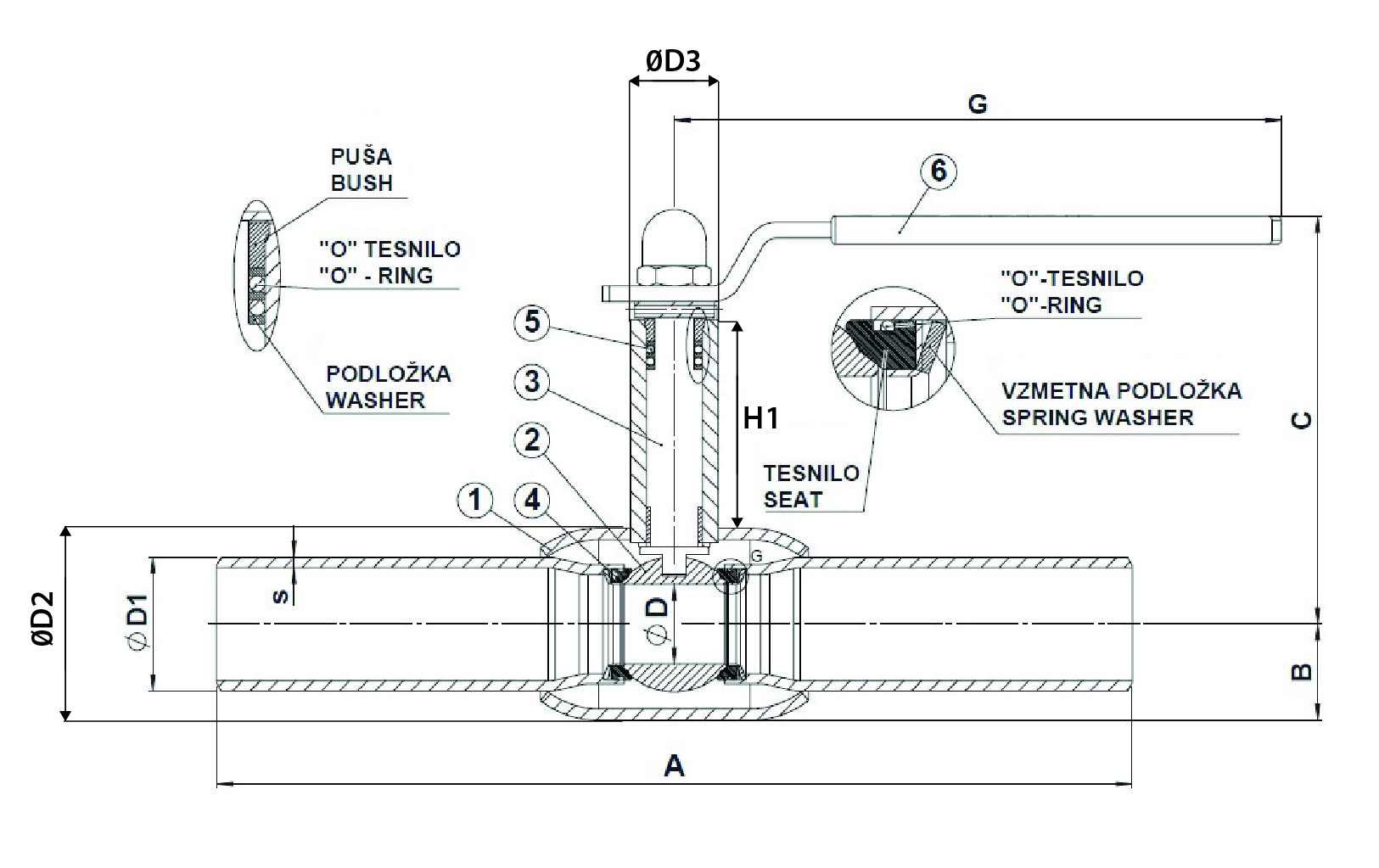 Welded Ball Valves for water and other mediums: Ball Valve KPU Welded ...